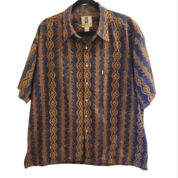Kahala | Shirts | Kahala Aloha Blue Hawaiian Graphic Short Sleeve ...